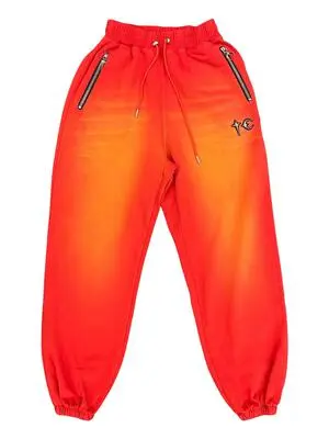 THUG CLUB Two Tone Washed Jogger Pants - Red