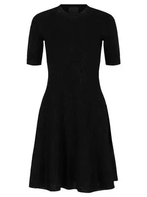 Givenchy Lurex Dress With Floral Jacquard - Black