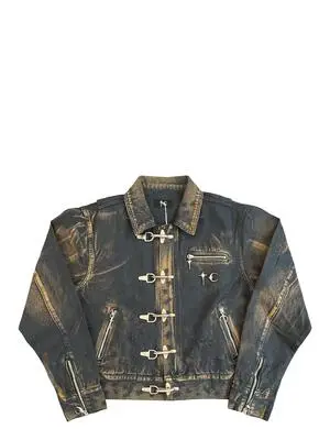 THUG CLUB Two Tone Washed Jacket - Red