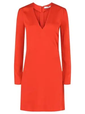 Givenchy V-neck Long-sleeve Dress - Red