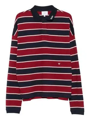 Rhude Fontaine Striped Long-sleeve Polo Shirt - Red