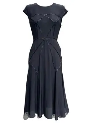 IMAATU Imaatu Pure Silk A-Line Midi Cocktail Dress