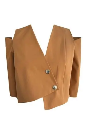 MIRIMALIST Moody Jacket / Vest Tan - Brown