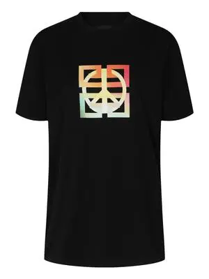 Givenchy 4g Peace Logo Graphic T-shirt - Black