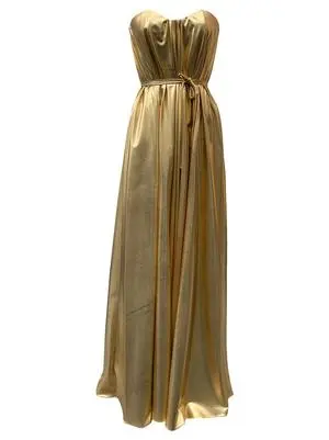 IMAATU Metallic Faux Leather Gown - Gold