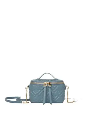 Fendi Vanity Leather Handbag - Azure