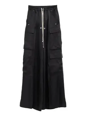Rick Owens RICK OWENS Charmeuse Drop Crotch Cargo Pants Nero