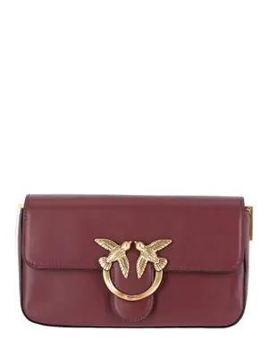 Pinko PINKO Leather Flap Shoulder Bag Red