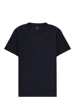Fendi S 3d Logo Cotton T-shirt - Blue