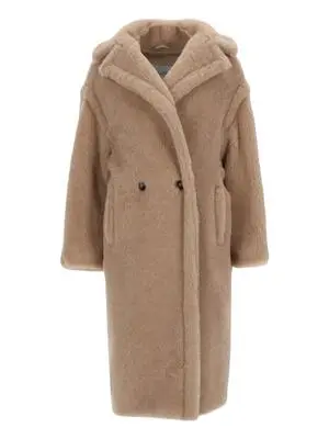 MAX MARA MAX MARA Teddy Bear Icon Alpaca Wool & Cashmere Silk Jacket