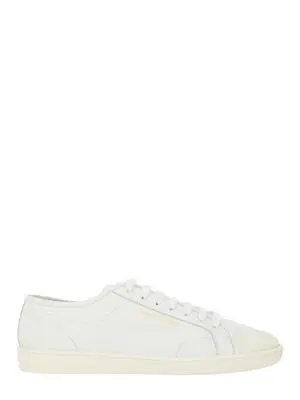 Saint Laurent Gym Leather Sneakers - White