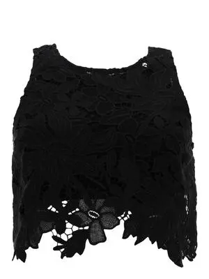 Sportmax Vasto Macramé Top - Black