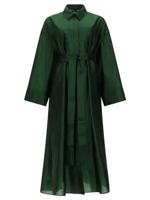 MAX MARA S MAX MARA Silk-Blend Chemisier Gown