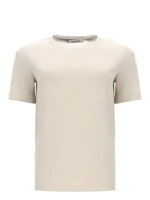 Max Mara S MAX MARA Nancy Logo Lettering T-Shirt Beige