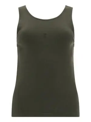 Saint Laurent SAINT LAURENT Slim-Fit Cotton Tank Top With Cassandre Detail Green