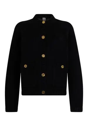 TOTEME Button-front Cardigan With Pockets - Black