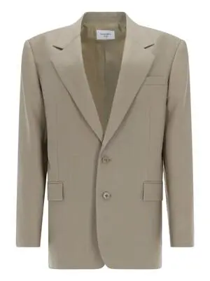SAINT LAURENT SAINT LAURENT Single-Breasted Wool And Silk Blend Blazer