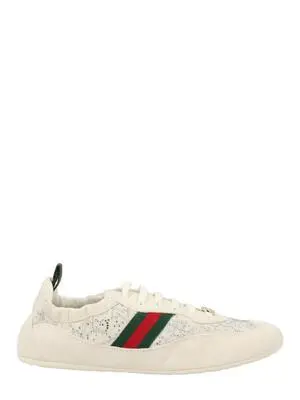 Gucci GUCCI Shift 100% Calfskin Leather Sneaker Ivory