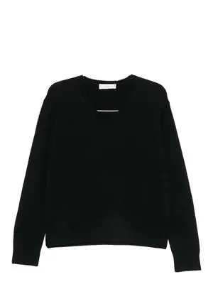 DUNST Wool And Cashmere V-necked Sweater - Black