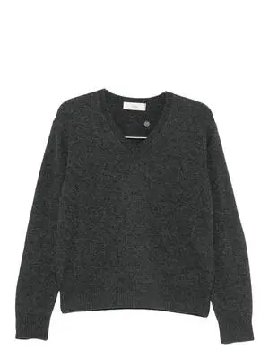 DUNST Wool And Cashmere V-necked Sweater - Grey