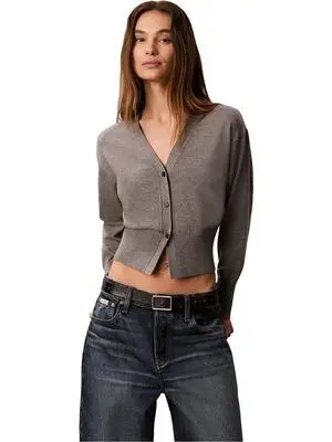 Calvin Klein Tech Knit Cardigan - Grey Heather