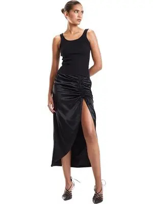 Cynthia Rowley Cynthia Rowley Siren Ruched Skirt Black