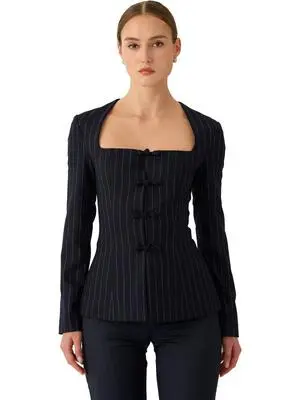 SAU LEE Romina Top - Navy