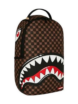 SPRAYGROUND Sharks In Paris Wtf Bubble Check Backpack - Brown