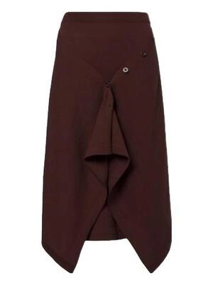 LEMAIRE Wool-blend Midi Skirt - Brown