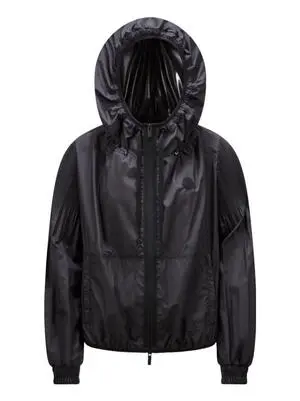 Moncler Auxonne Logo Patch Hooded Jacket - Black