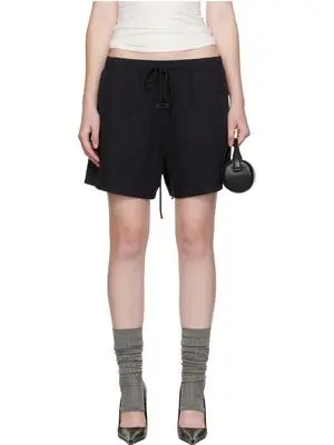 Fear Of God Logo Patch Drawstring Shorts - Black