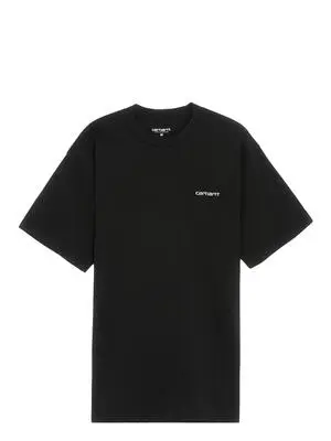 Carhartt Work In Progress Script Logo Embroidered T-shirt - Black