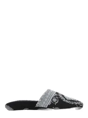 Versace Versace Medusa Printed Flat Slippers Black