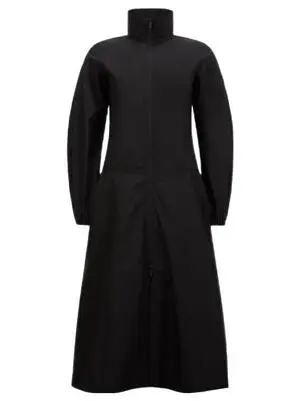 Moncler Turtleneck Cotton Midi Dress - Black