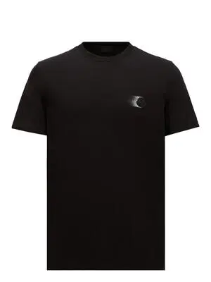 Moncler Faded Logo Motif Crewneck T-shirt - Black