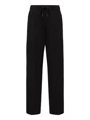 Moncler Logo Embroidered Drawstring Pants - Black