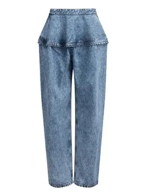 Alaïa Basque Denim Trousers - Blue