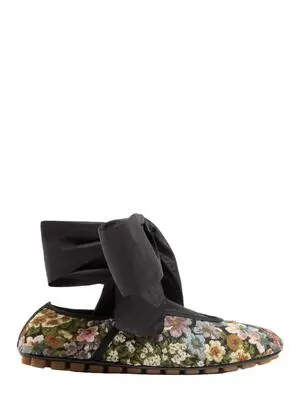 Valentino Garavani Rythmika Ballerina In Après L'hiver Jacquard Fabric - Black