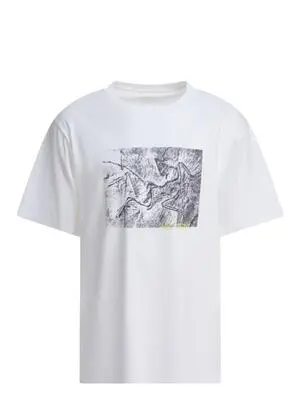 Arc'teryx Kragg Cotton Lithographica Ss' Crewneck T-shirt - White