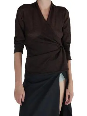 Paloma Wool Sudi Wrap Knitwear - Black