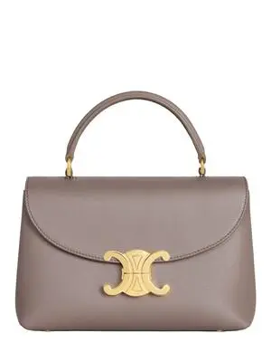 Celine Teen Nino Bag In Supple Grained Calfskin - Gray