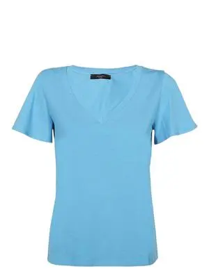 Max Mara V-neck Short-sleeve T-shirt - Blue