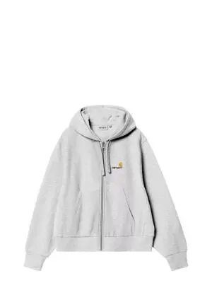 Carhartt Work In Progress American Script Zipped Hoodie - Ashes
