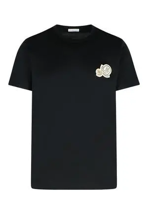 Moncler Logo Patch Crewneck T-shirt - Black
