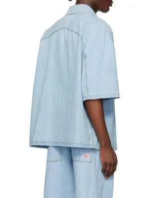 Bottega Veneta Light Bleached Denim Shirt - Blue