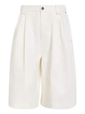 ADIDAS ORIGINALS Wide-leg Denim Shorts - Clouds White