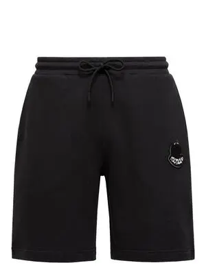 Moncler Logo Patch Drawstring Shorts - Black