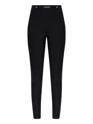 Amiri High Waist Signature Logo Leggings - Black