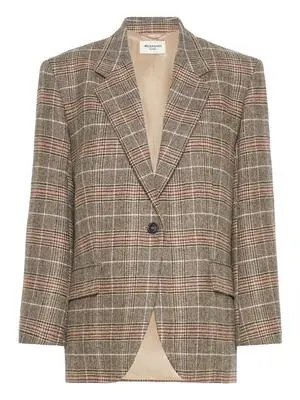 MAX MARA Weekend Max Mara Prince Of Wales Check Wool Single-Breasted Blazer