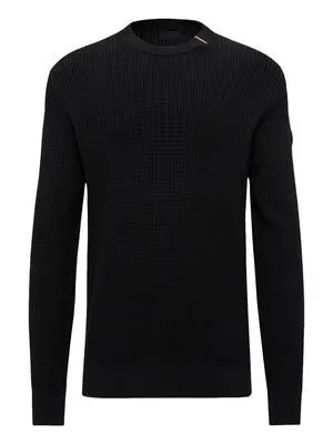 Moncler Logo Patch Crewneck Jumper - Black